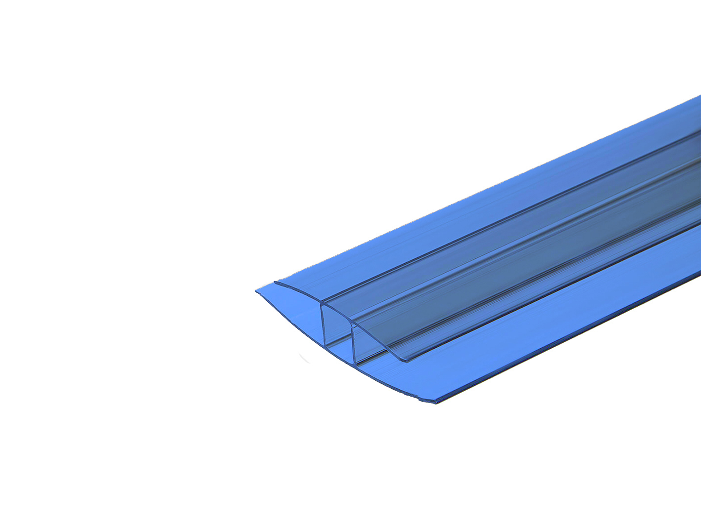 Профиль соединительный для поликарбоната Колибри 4 мм синий 3 м ️ ...