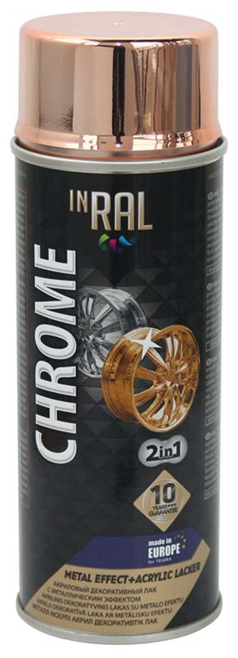 Лак аэрозольный акриловый Inral Chrome медь, 400 мл ️ купить по цене ...
