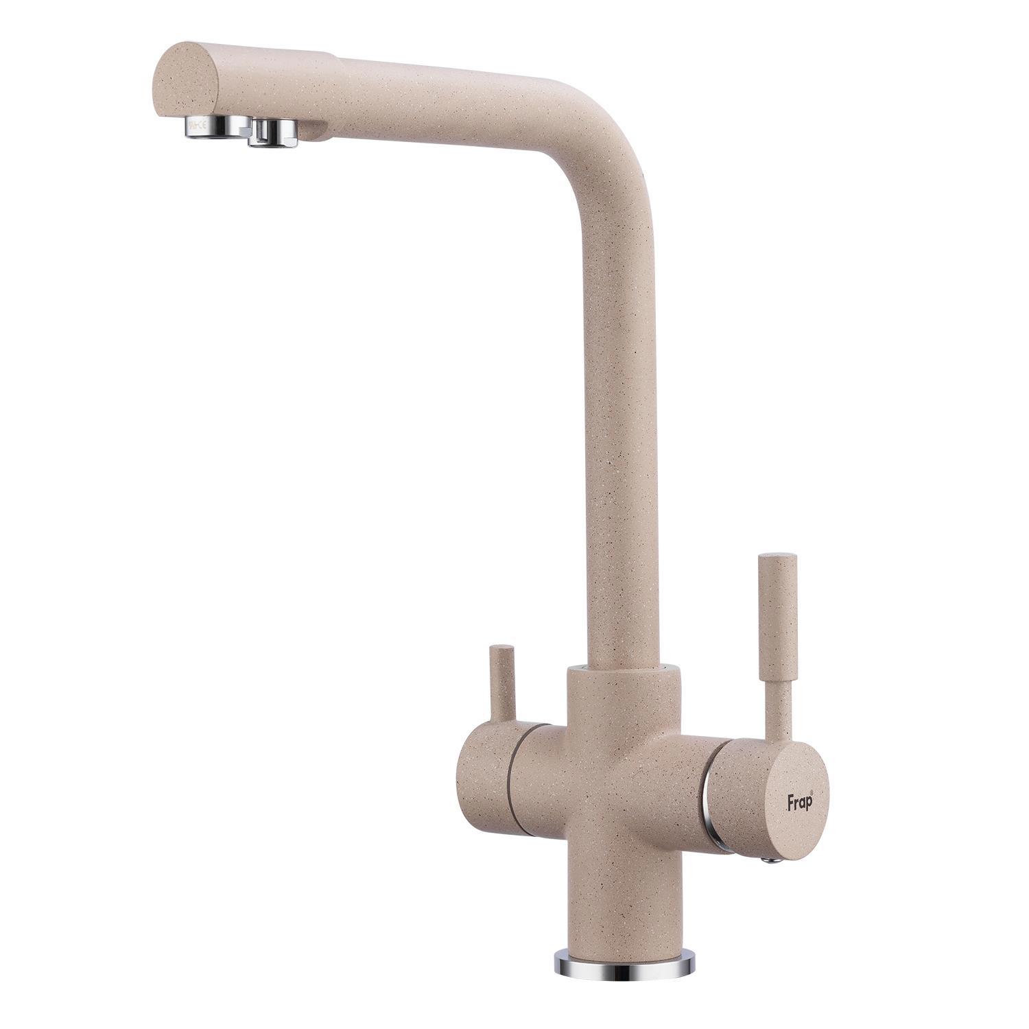 Смеситель для кухни с фильтром для питьевой воды Frap F4352-23 латунь цвет сталь ️ купить по ...
