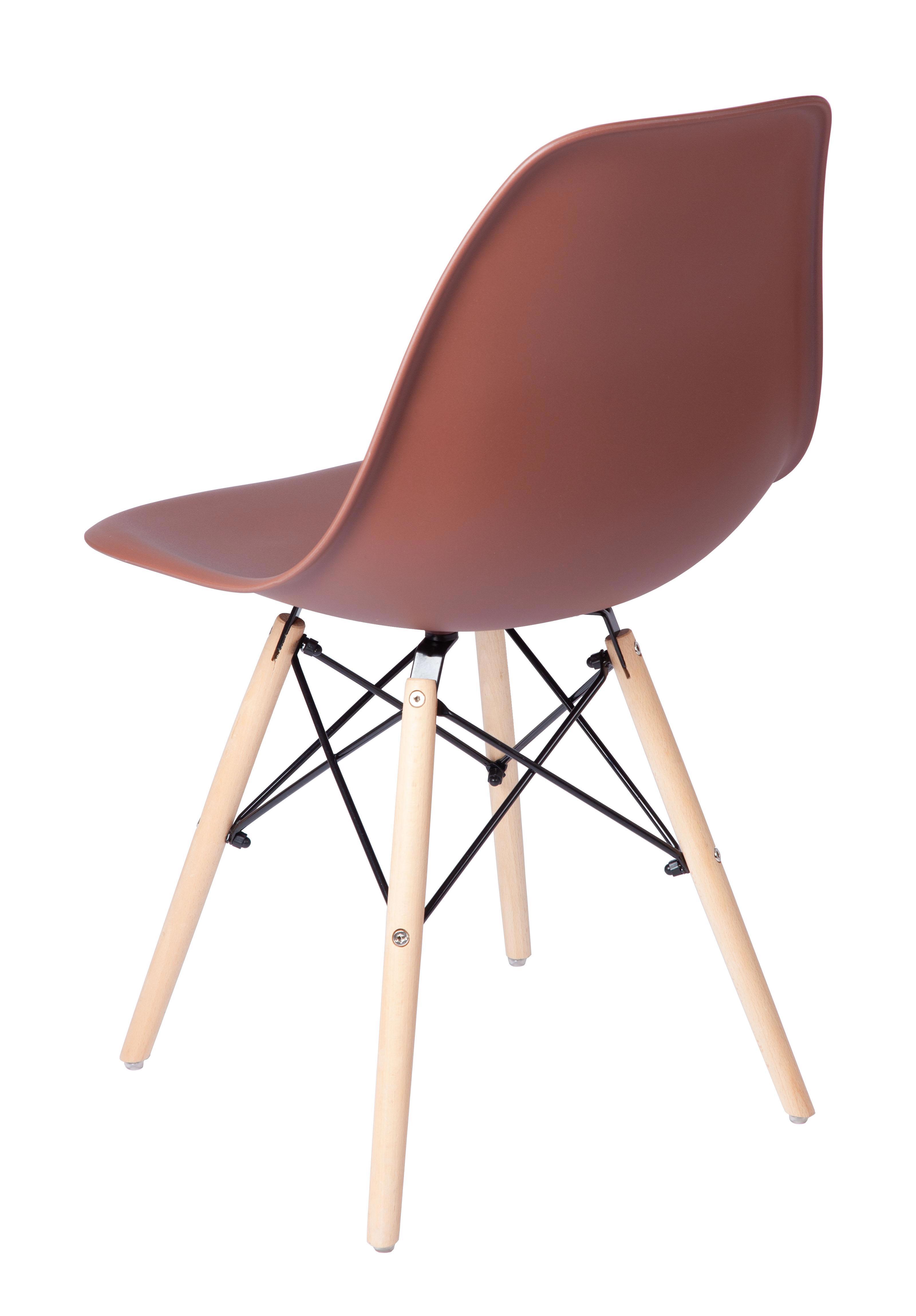 Стул Redblack Eames 622 Chocolate 12 пластик цвет коричневый ️ купить по цене 1 600 ₽ в Москве с ...