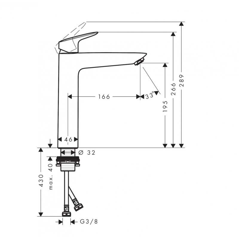 Смеситель для раковины Hansgrohe 71091000 ️ купить по цене 11 043 ₽ в ...