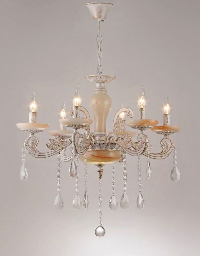 Люстра подвесная СЕЛЕНА P6281/6__(1) Baroque 3 лампы 12 м² цвет белый ️ ...