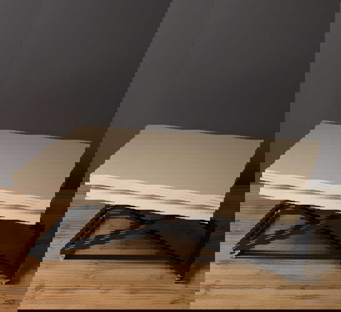 Стол прямоугольный Levmar Cross 101x101 см МДФ цвет капучино/черный ️ ...