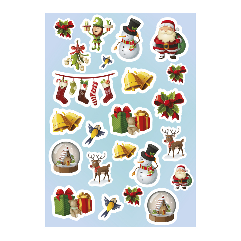 Наклейки-стикеры "Новогодние символы" 21x30 см, 1 шт ️ купить по цене ...