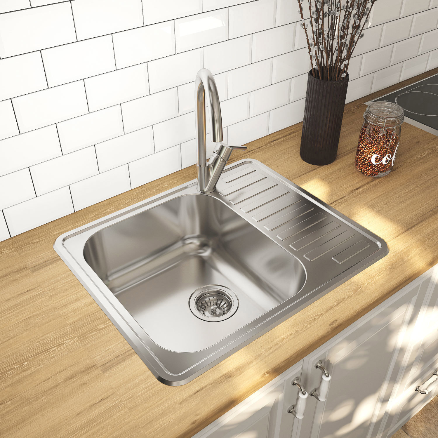 Врезная мойка Iddis Strit S 58.50x48.5x18 см нержавеющая сталь цвет ...