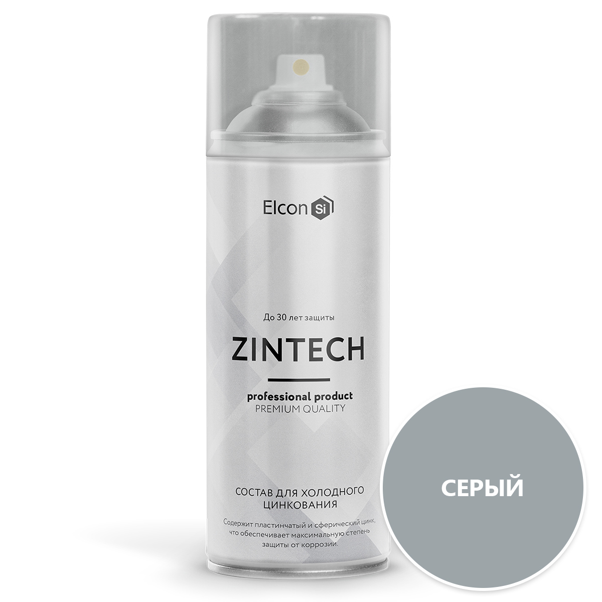Цинконаполненная грунт-эмаль Elcon Zintech аэрозоль 520мл ️ купить по цене 742 ₽ в Москве с ...