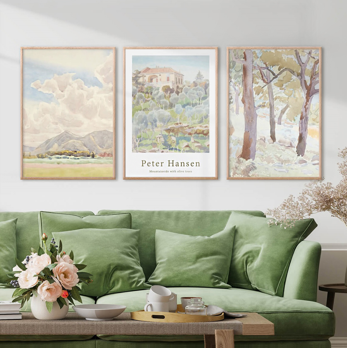 Набор постеров 28 картин "Пейзаж репродукция художник Питер Хансен ...