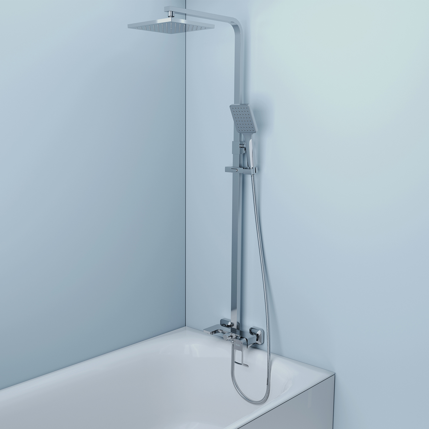 Душевая стойка Iddis Frame со смесителем 1 режим цвет хром ️ купить по ...