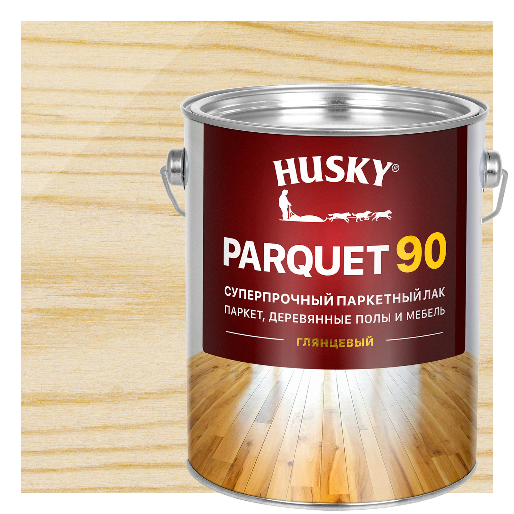 Лак паркетный Husky Parquet 90 глянцевый бесцветный 2.7 л ️ купить по ...