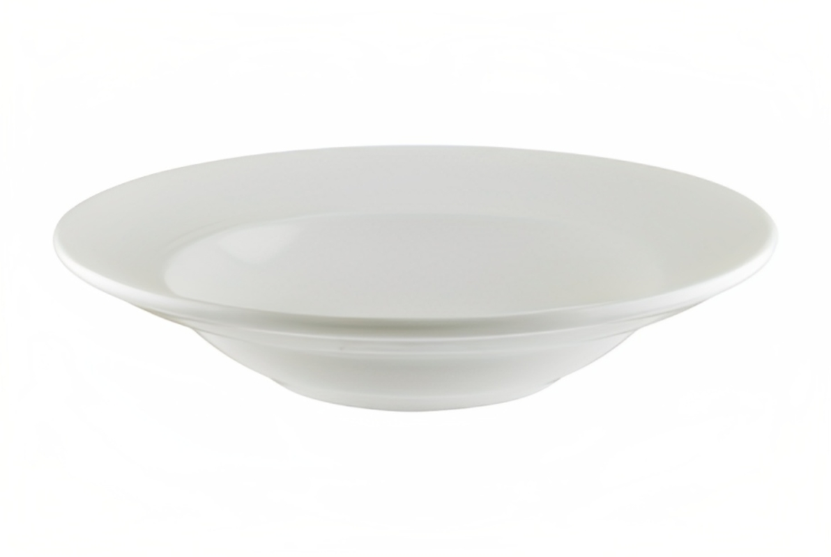 Тарелка глубокая 24 см Bonna Loop White 4 предмета 4 персоны фарфор ...