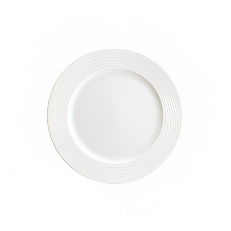 Тарелка 21 см Bonna Loop White 4 предмета 4 персоны фарфор цвет белый ️ ...