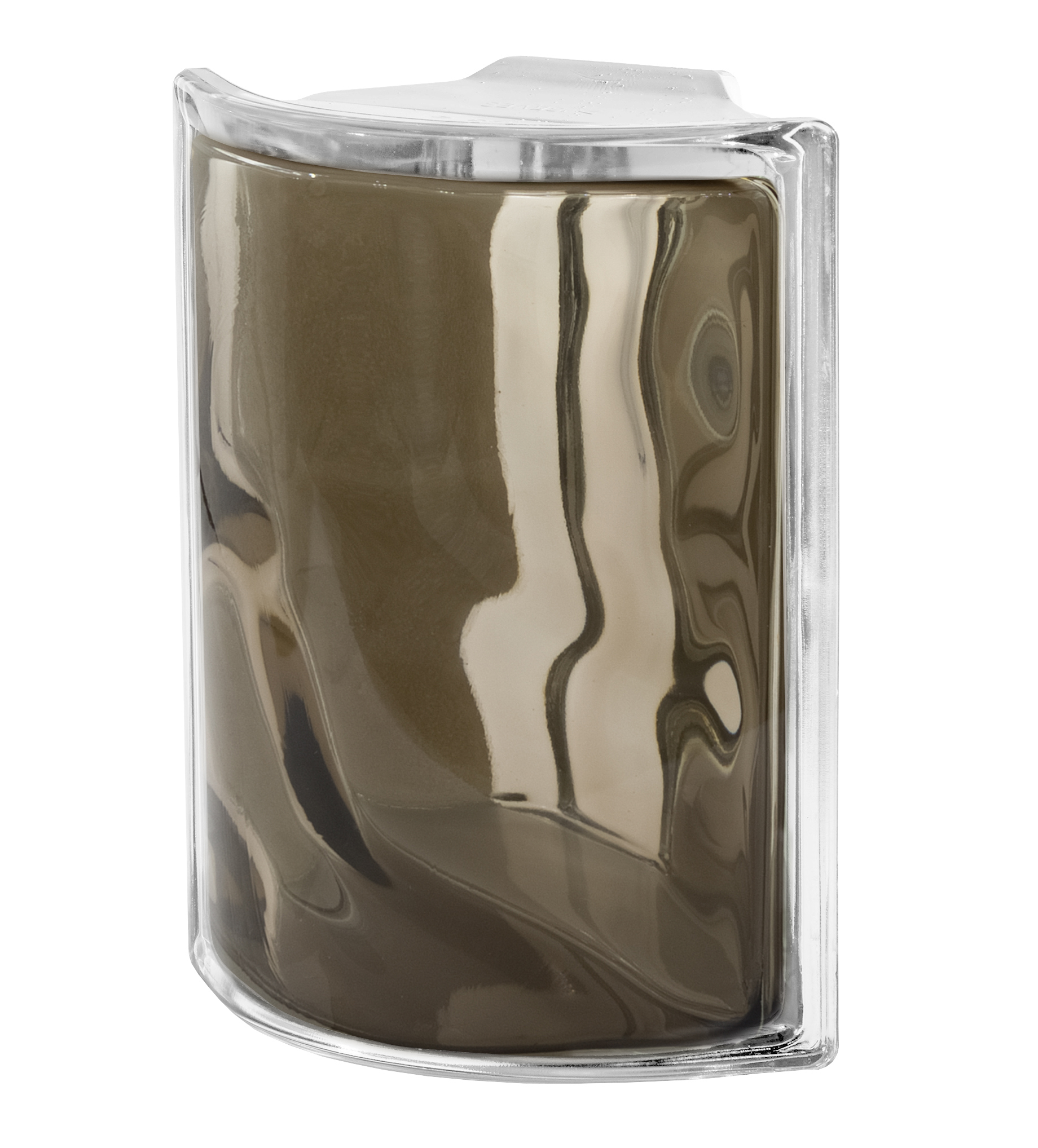 Стеклоблок Vitrablock Волна окрашенный внутри угловой цвет опал ️ ...