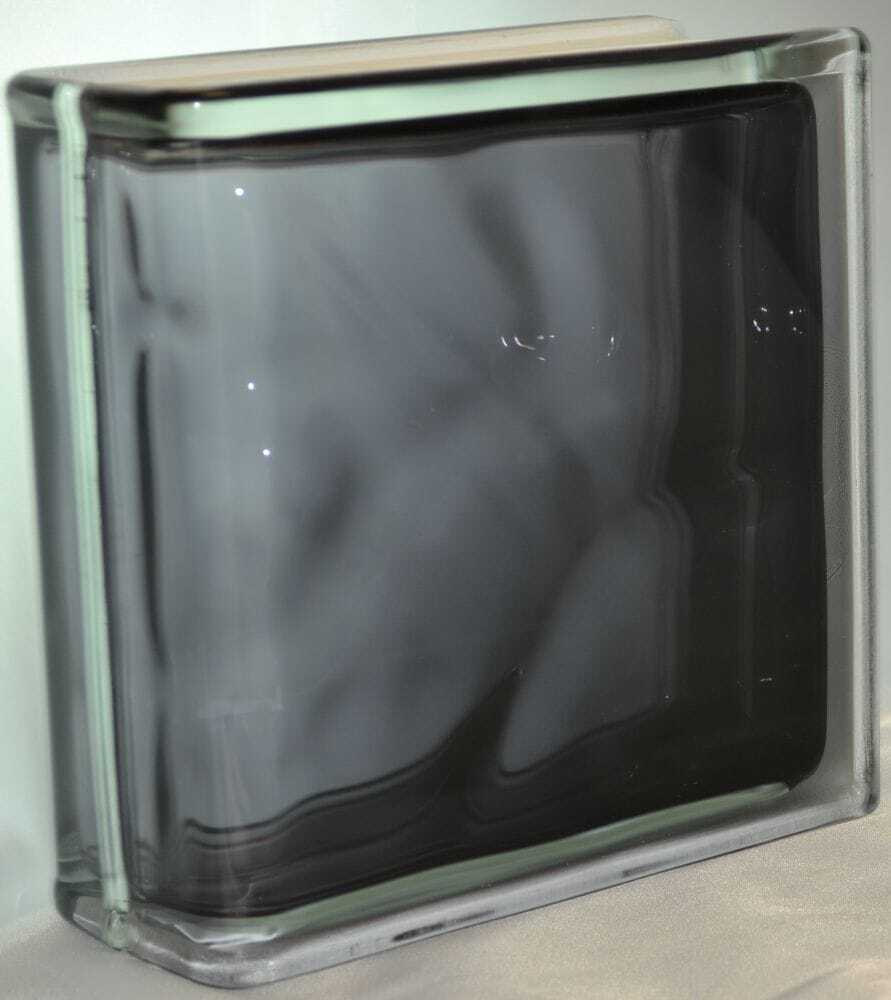 Стеклоблок Vitrablock Волна окрашенный внутри торцевой цвет черный ️ ...