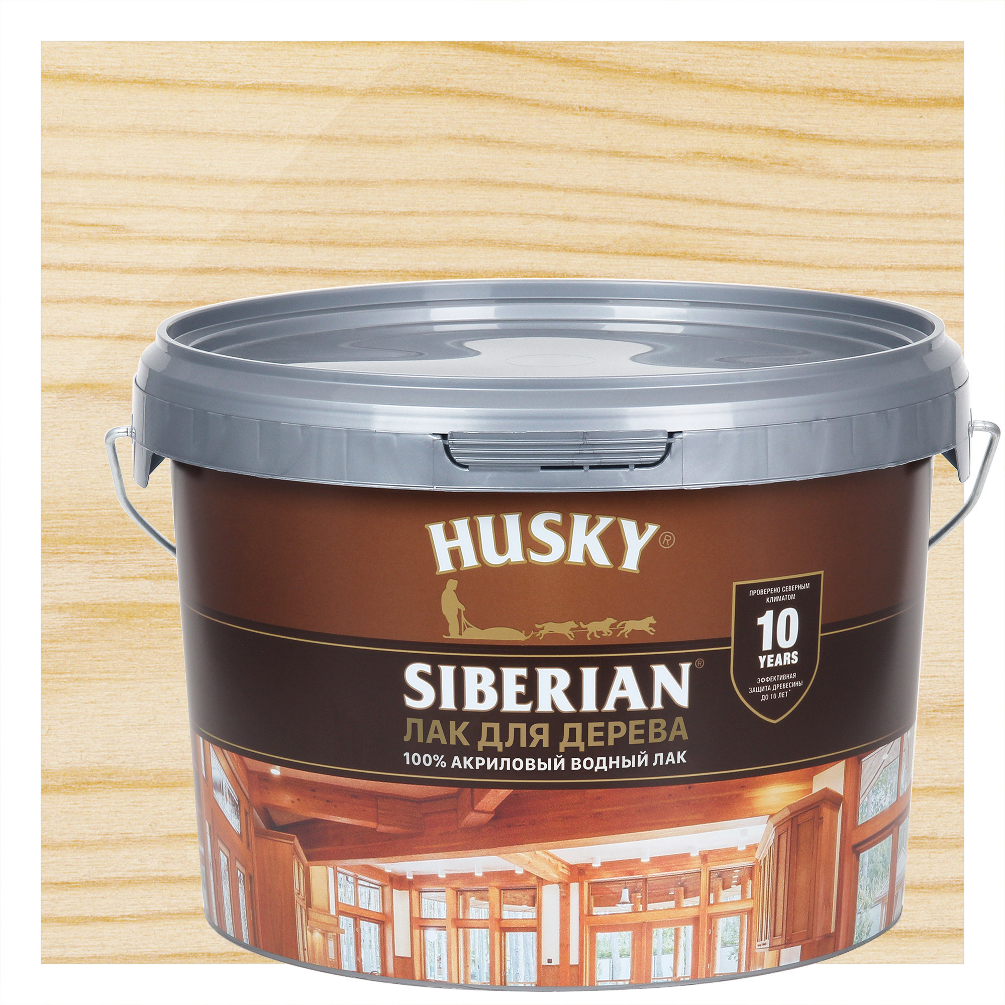 Аквалак для дерева акриловый Husky Siberian цвет прозрачный 2.5 л ️ ...