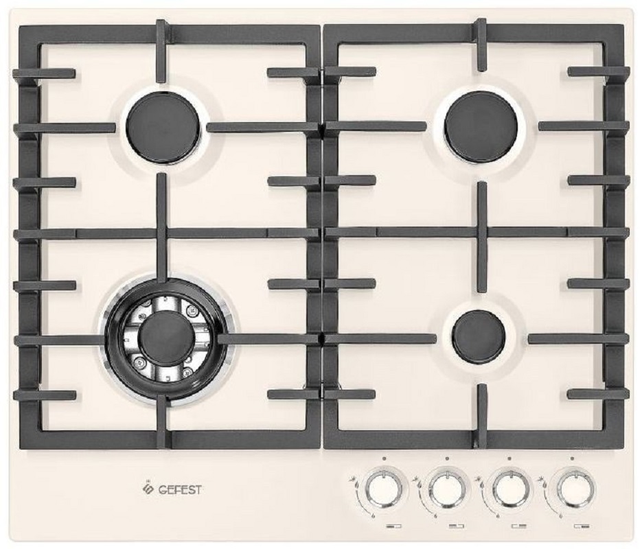 Газовая варочная панель Gefest ПВГ 1214-01 К81 1395146 60 см 4 конфорки цвет кремовый ️ купить ...