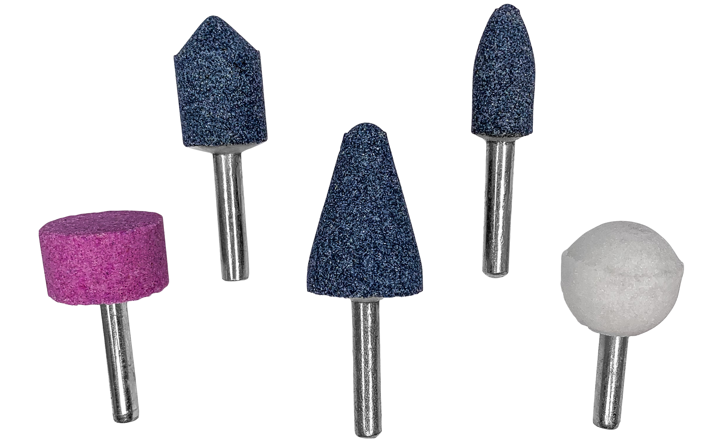 Набор шарошек для дрели абразивных Vertextools 0987-6-5 хвостовик 6 мм ...