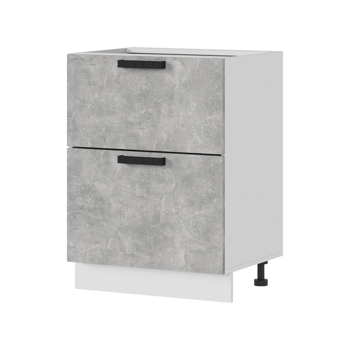 Напольный шкаф с ящиками Стендмебель ШН2Я Пасаденна 60x81 6x46 см ЛДСП цвет белый ателье светлое