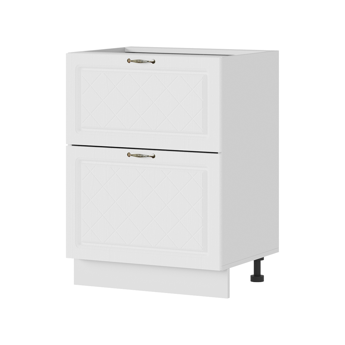 Напольный шкаф с ящиками Стендмебель ШН2Я Модена 60x81 6x46 см ЛДСП цвет белый дуб белый ️