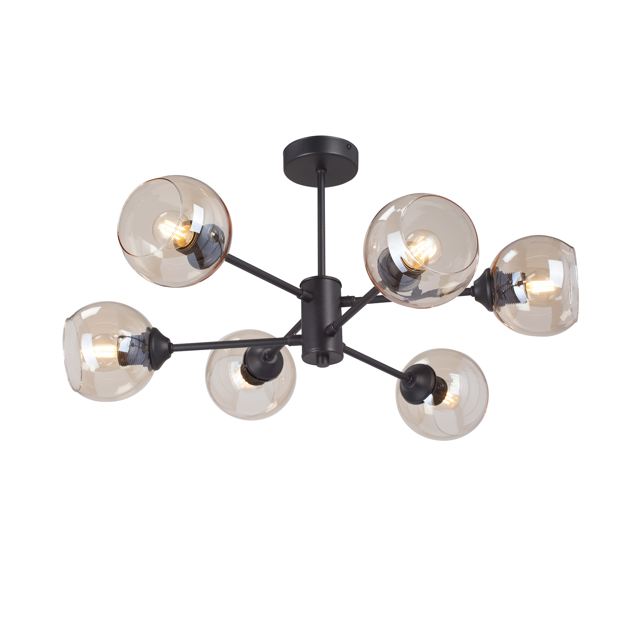 Люстра потолочная VITALUCE V39930-13/6PL 6 ламп 18 м² цвет черный ️ ...