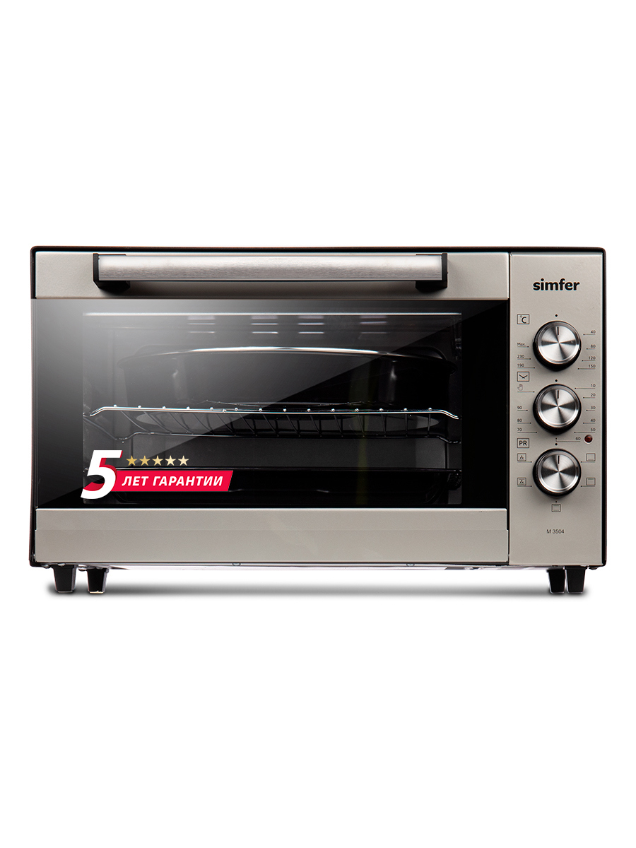 Электропечь Simfer M3504 49.5x30x36 см 1300 кВт цвет серебристый ️ купить по цене 9760 ₽/шт. в ...