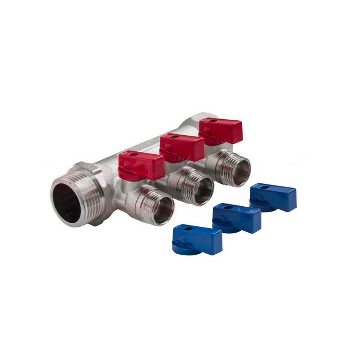 Коллектор Valfex с отсекающими кранами 1" х 2 выхода 1/2" наружная резьба ️ купить по цене 923 ...