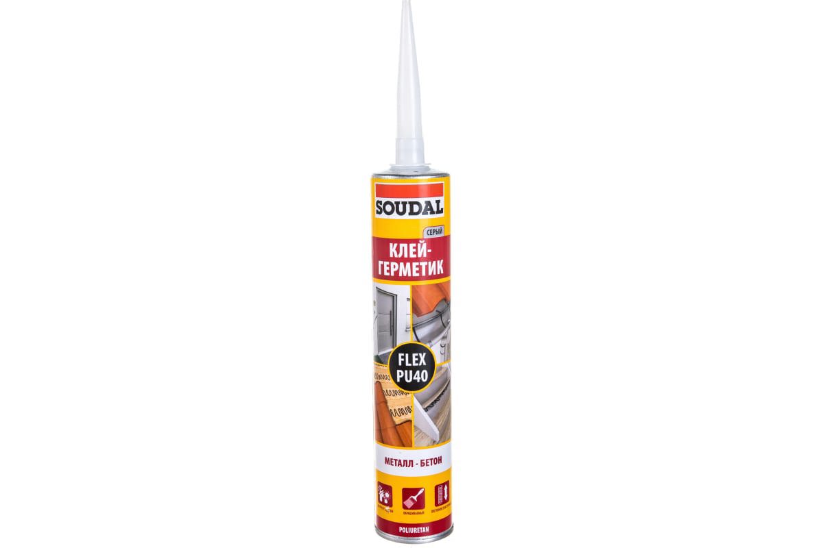 Герметик полиуретановый Soudal Soudaflex 40 FC Flex PU 40 серый 300 мл ...