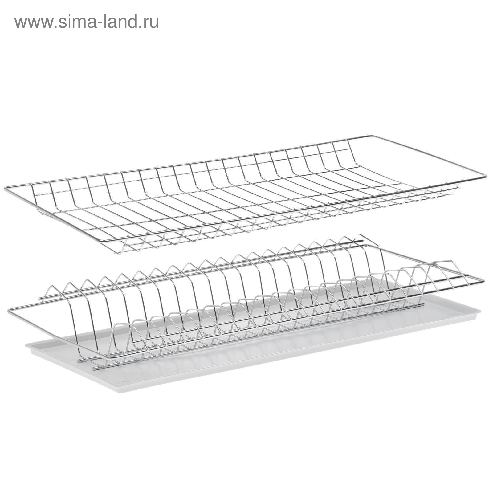 Сушилка для посуды 2 яруса Доляна 1141379 25.60x60 см металл цвет ...