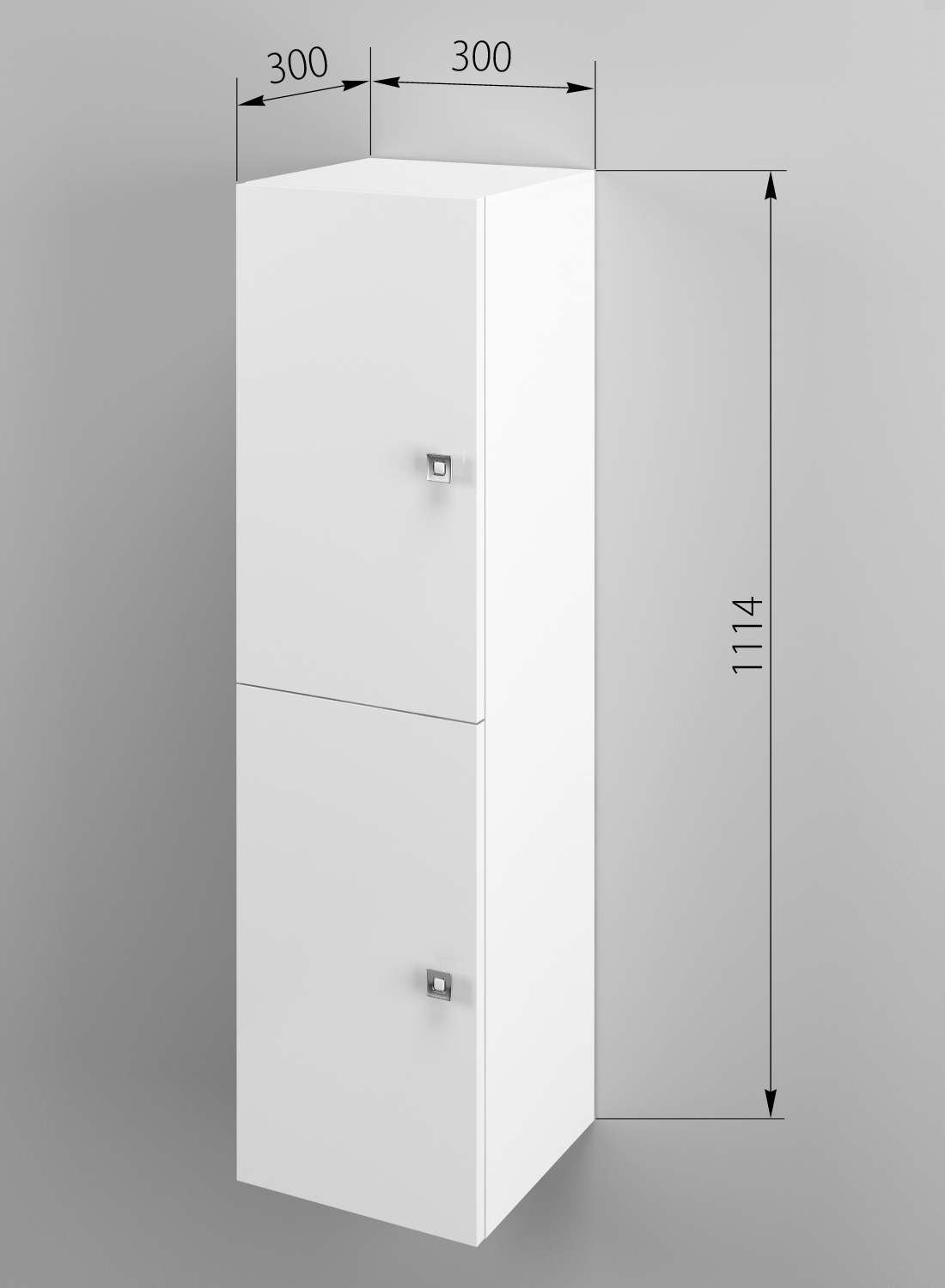 Шкаф подвесной Regent style Виола правый 30x114см цвет белый ️ купить ...