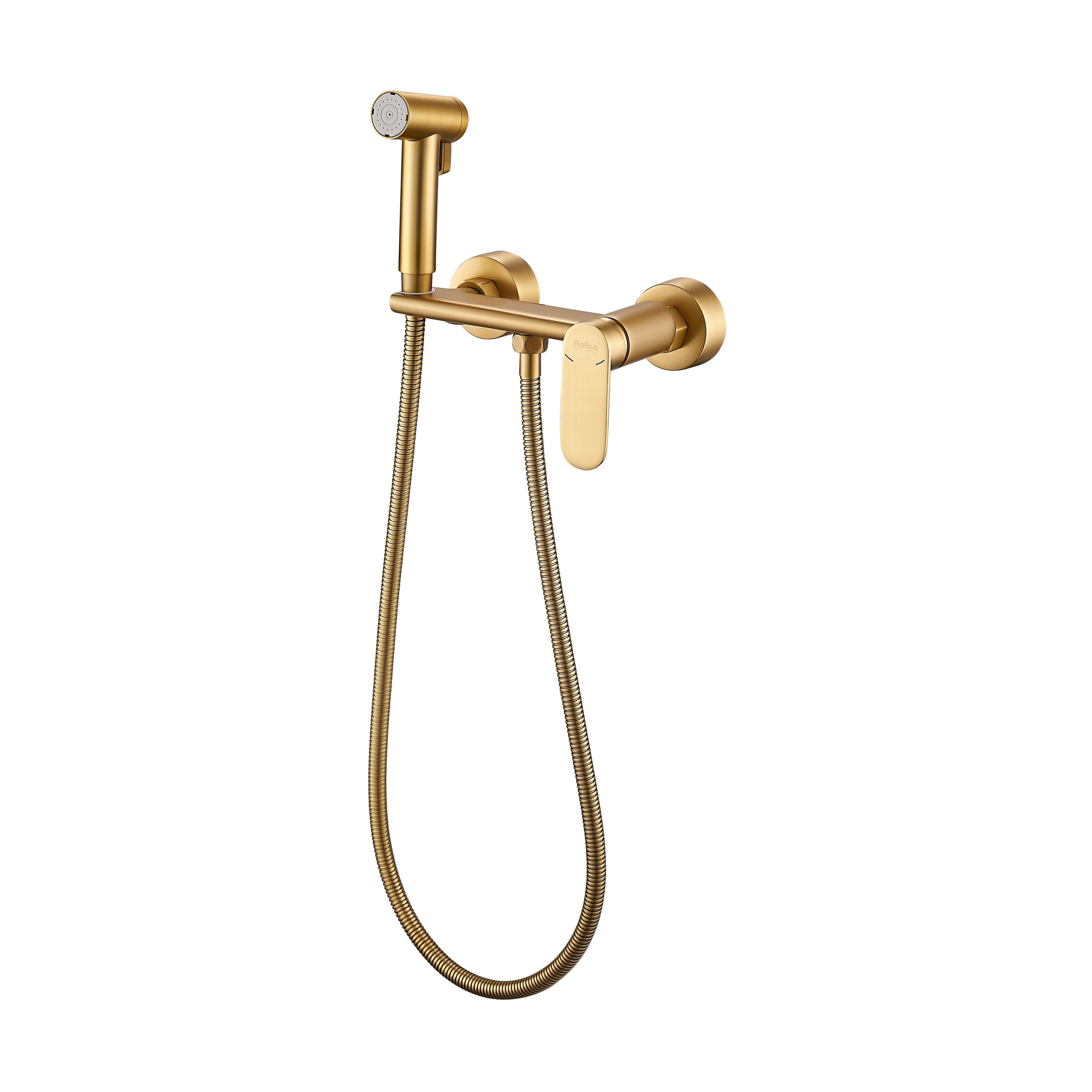 Гигиенический душ со смесителем Haiba HB5516-5 матовое золото ️ купить по цене 6 435 ₽ в Москве ...