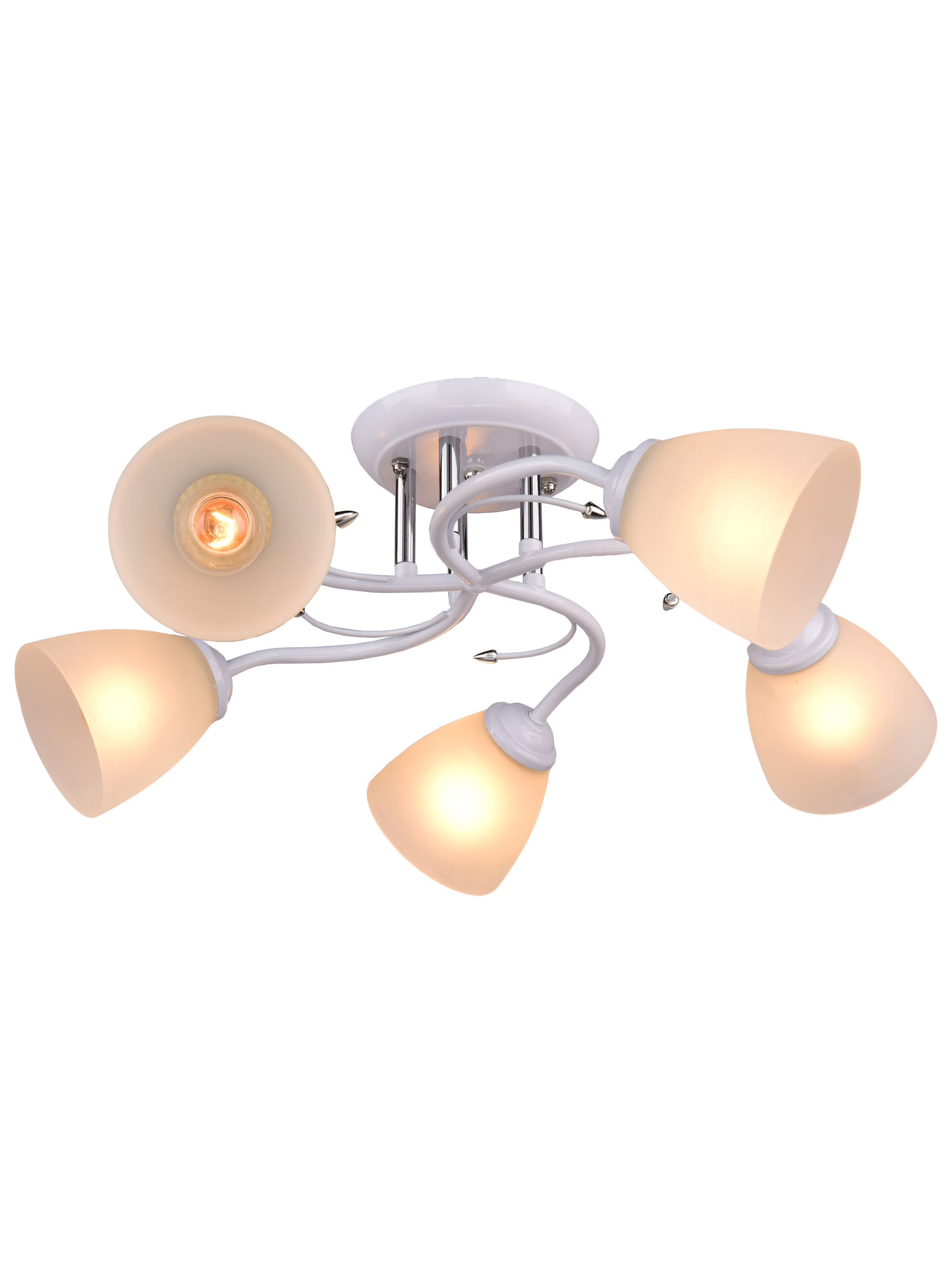 Люстра потолочная Россвет Рс20657 wt+cr_5c 5 ламп 16.667 м² цвет белый ️ купить по цене 4459 ...