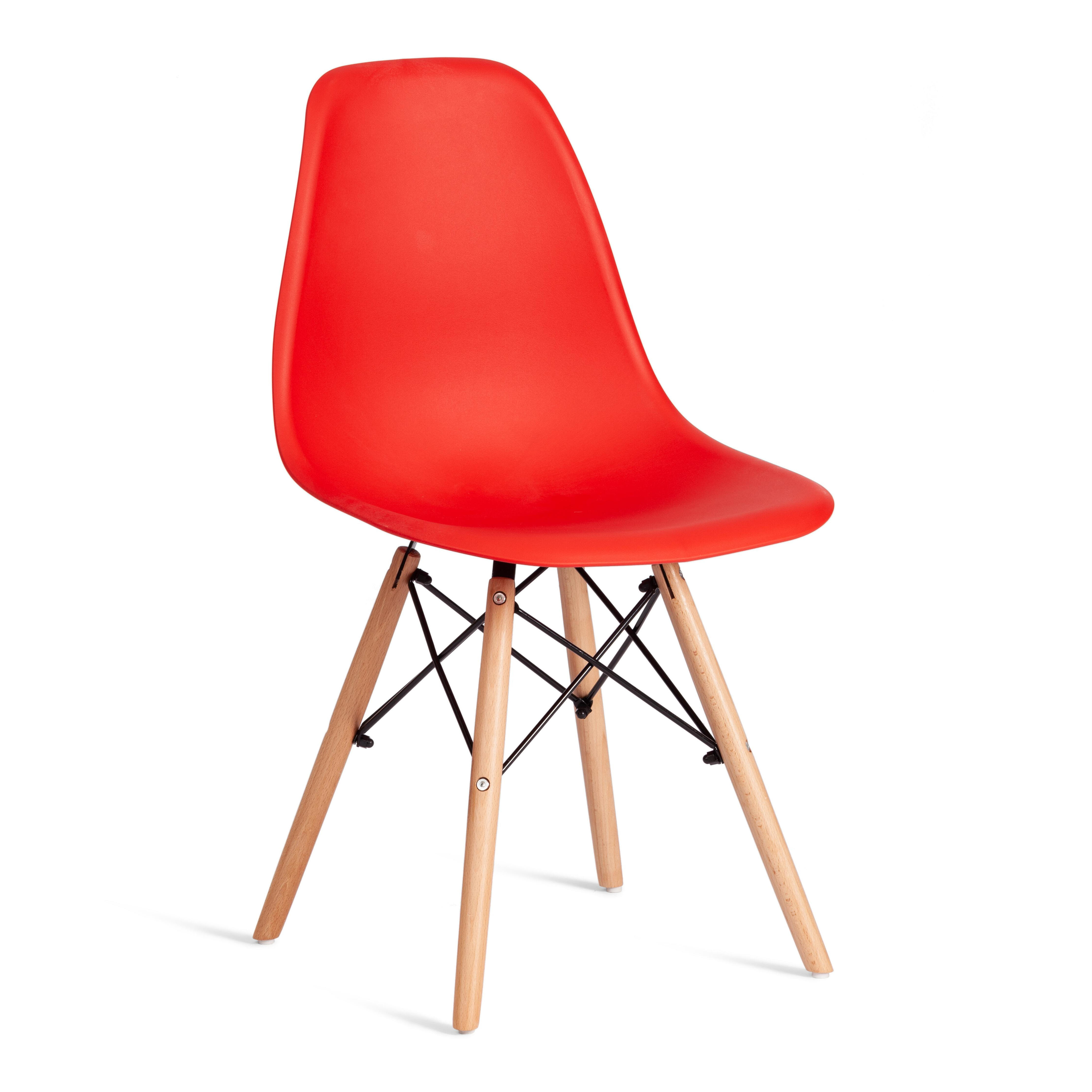 Стул Tetchair Cindy Eames mod. 1801 82.5x46x51 см пластик цвет красный ...