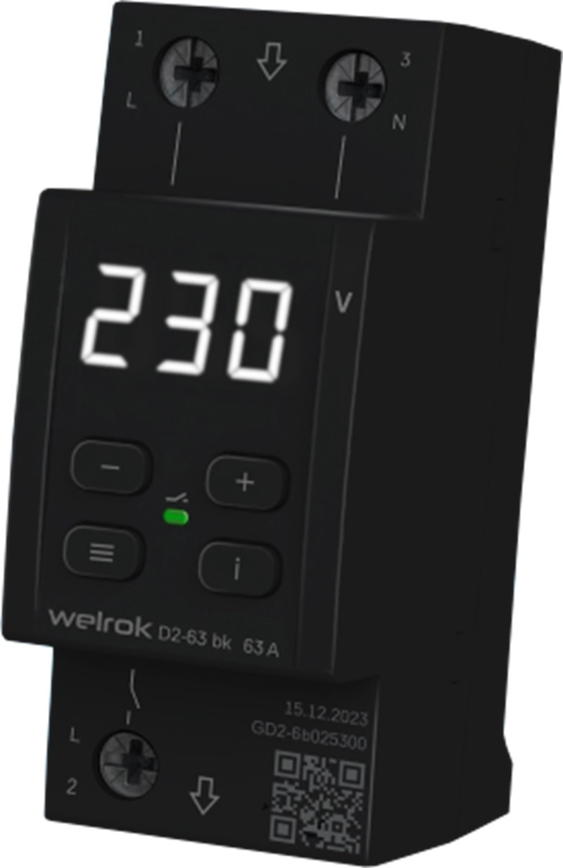 Реле напряжения Welrok D2-63 bk 63 А 13 900 ВА ️ купить по цене 3 795,44 ₽ в Москве с доставкой ...