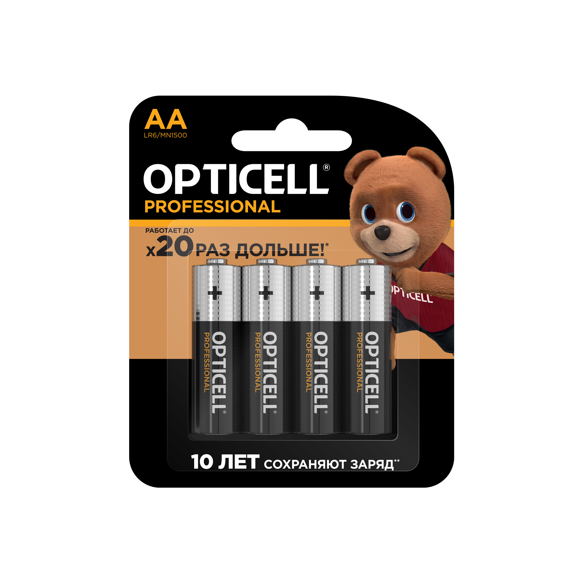 Батарейка Opticell Professional алкалиновая LR6 AA 4 шт. ️ купить по ...