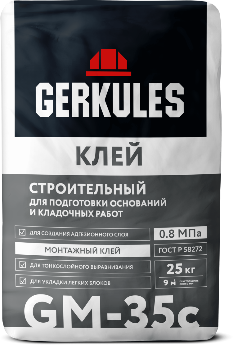 Клей строительный Gerkules GM-35C 25 кг ️ купить по цене 382 ₽ в Новосибирске с доставкой в ...