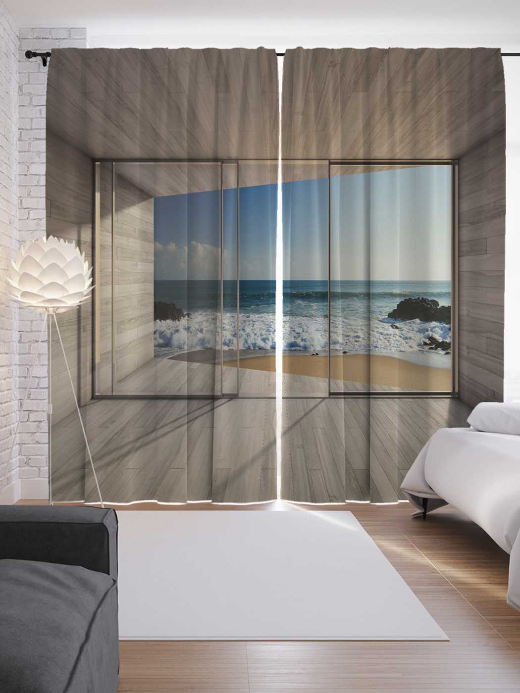 Штора Joyarty на шторной ленте p_11838_145x265, 265x290 см, цвет разноцветный ️ купить по цене ...