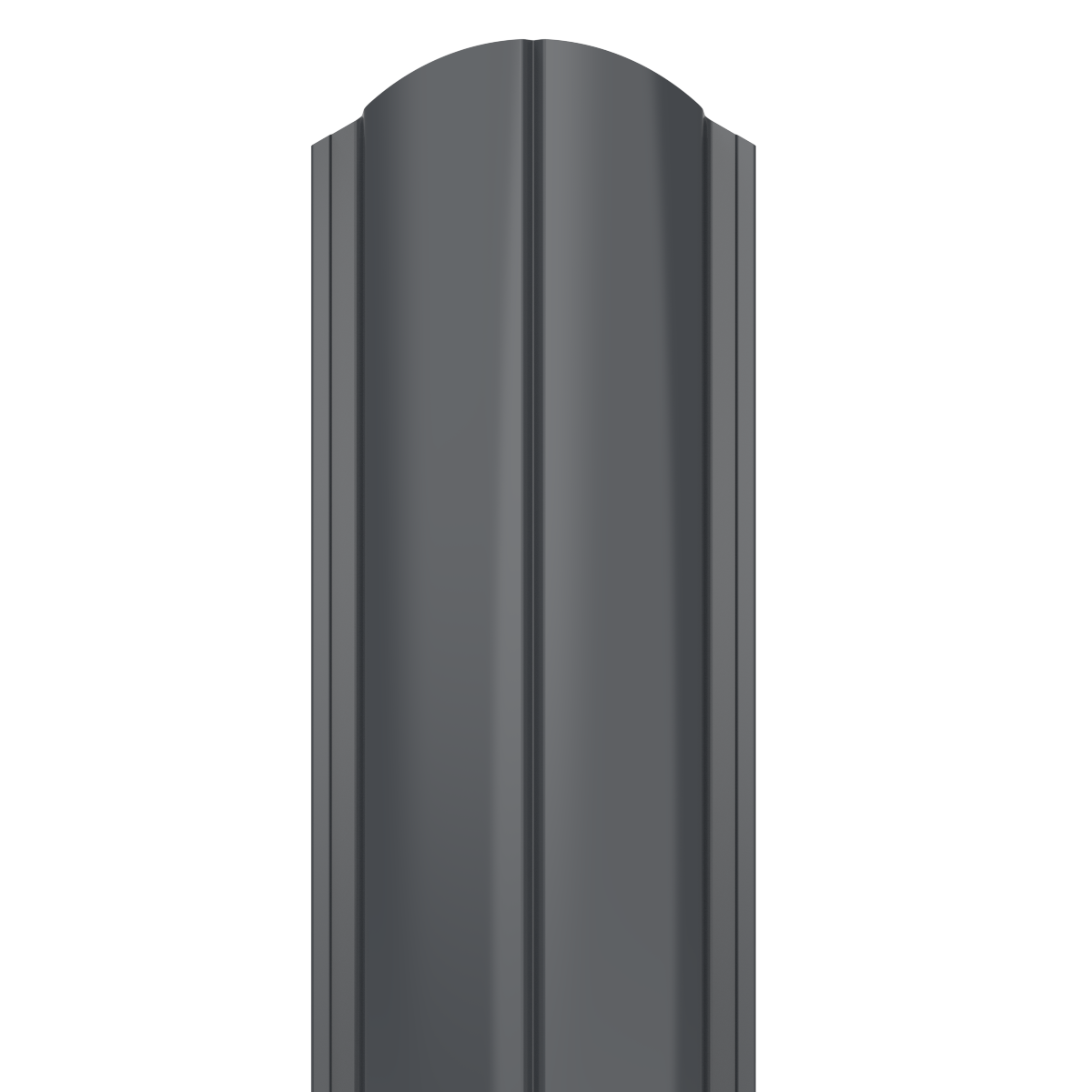 Штакетник VegaLux полукруглый 1500x130мм фигурный ПЭД RAL 7024 RR23 ...