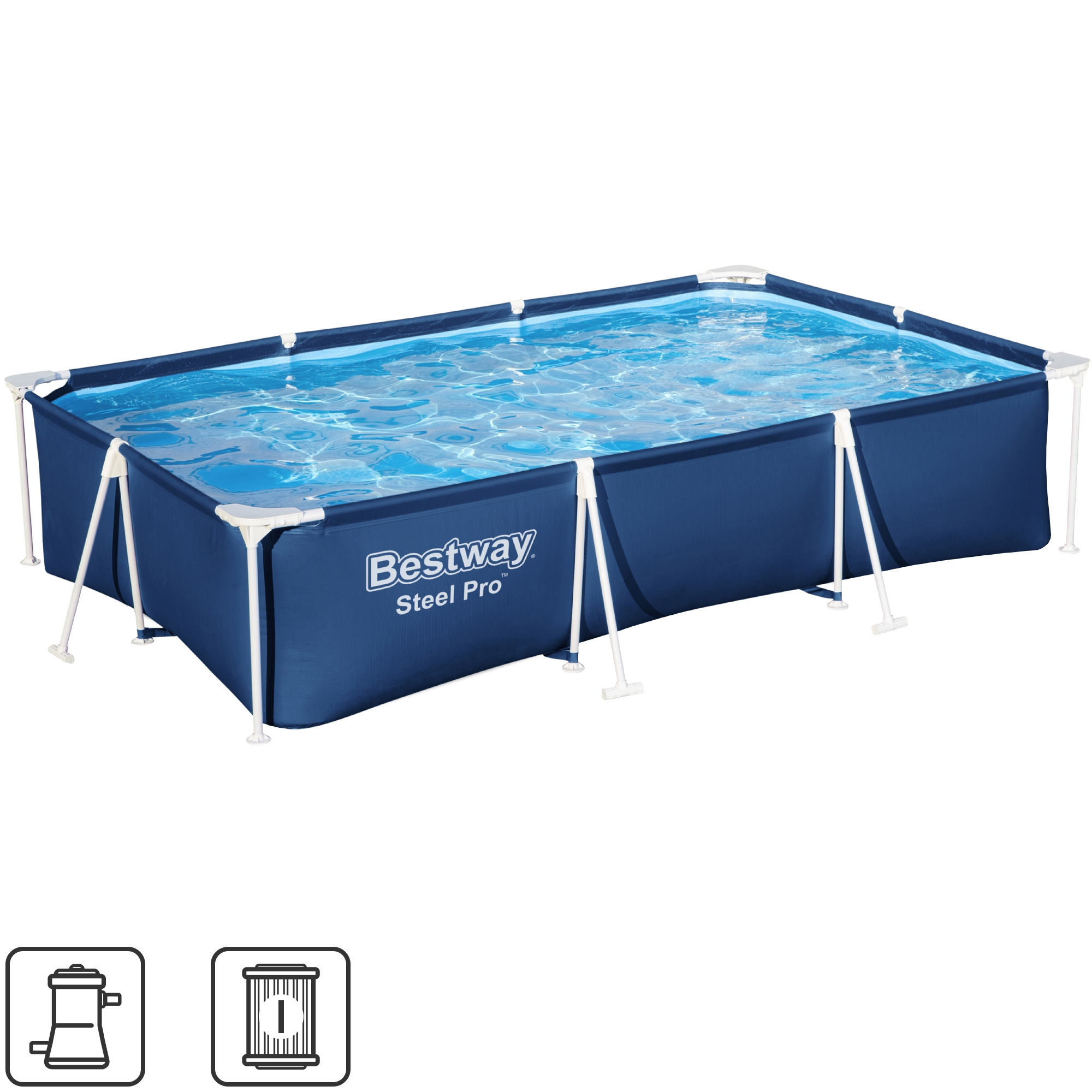 Бассейн каркасный прямоугольный Bestway 56411 BW 300x201x66 см ️ купить ...