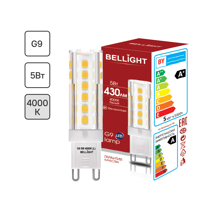 Лампа светодиодная Bellight G9 220-240 В 5 Вт капсула матовая 400 лм ...