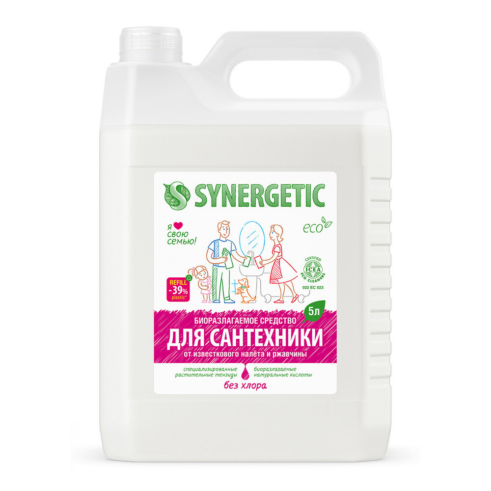 Средство чистящее для сантехники Synergetic 5л ️ купить по цене 711 ₽ в Москве с доставкой в ...