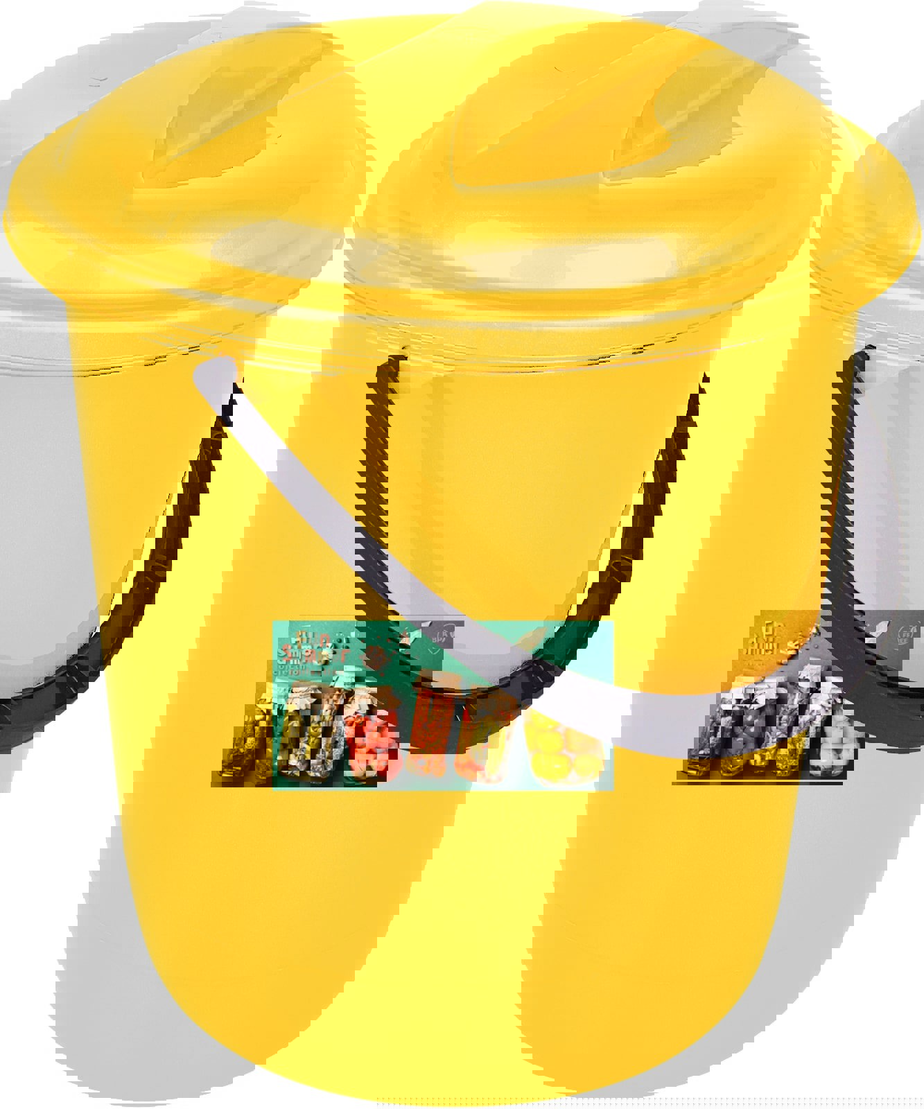 Ведро с крышкой Fun Summera 12 л полипропилен цвет желтый ️ купить по ...