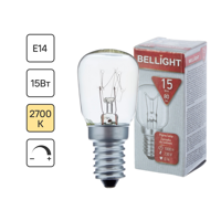 Лампа накаливания для холодильника Bellight E14 15 Вт свет тёплый белый ...