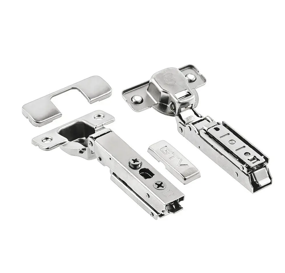 Петля GTV Solid Pro накладная самозакрывающаяся регулировка в 3 плоскостях прямая планка Clipon ...