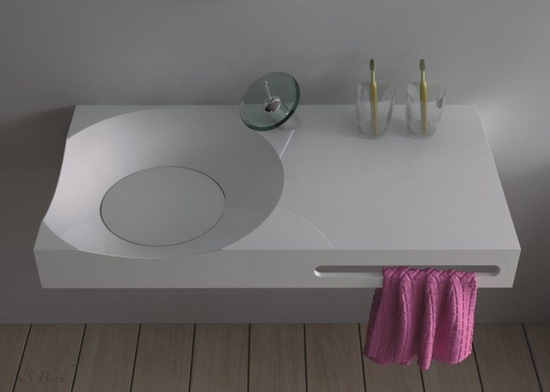 Раковина-столешница Ns bath ns bath NSS-9048M 90см цвет белый матовый ️ ...