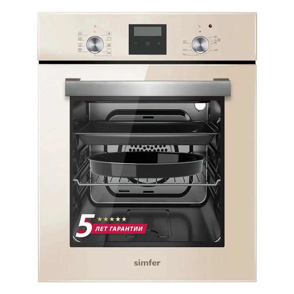Электрический встраиваемый духовой шкаф Simfer B4EJ59070 45х59.5х56 см цвет бежевый ️ купить по ...