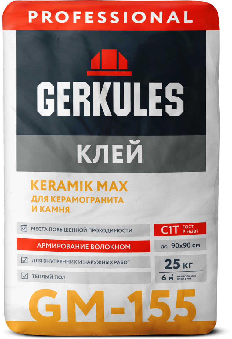 Клей для керамогранита Gerkules С1Т Keramik Max GM-155 25 кг ️ купить ...