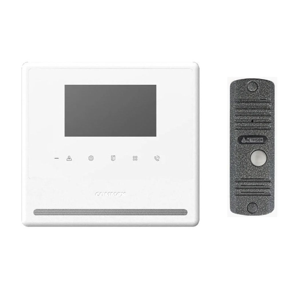 Комплект видеодомофона Commax CDV-43Y/AVC 305 4.3" цвет белый/серебро ️ ...
