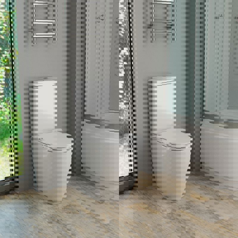 Унитаз-компакт Bauedge NL0005-PRO горизонтальный выпуск горизонтальный ...