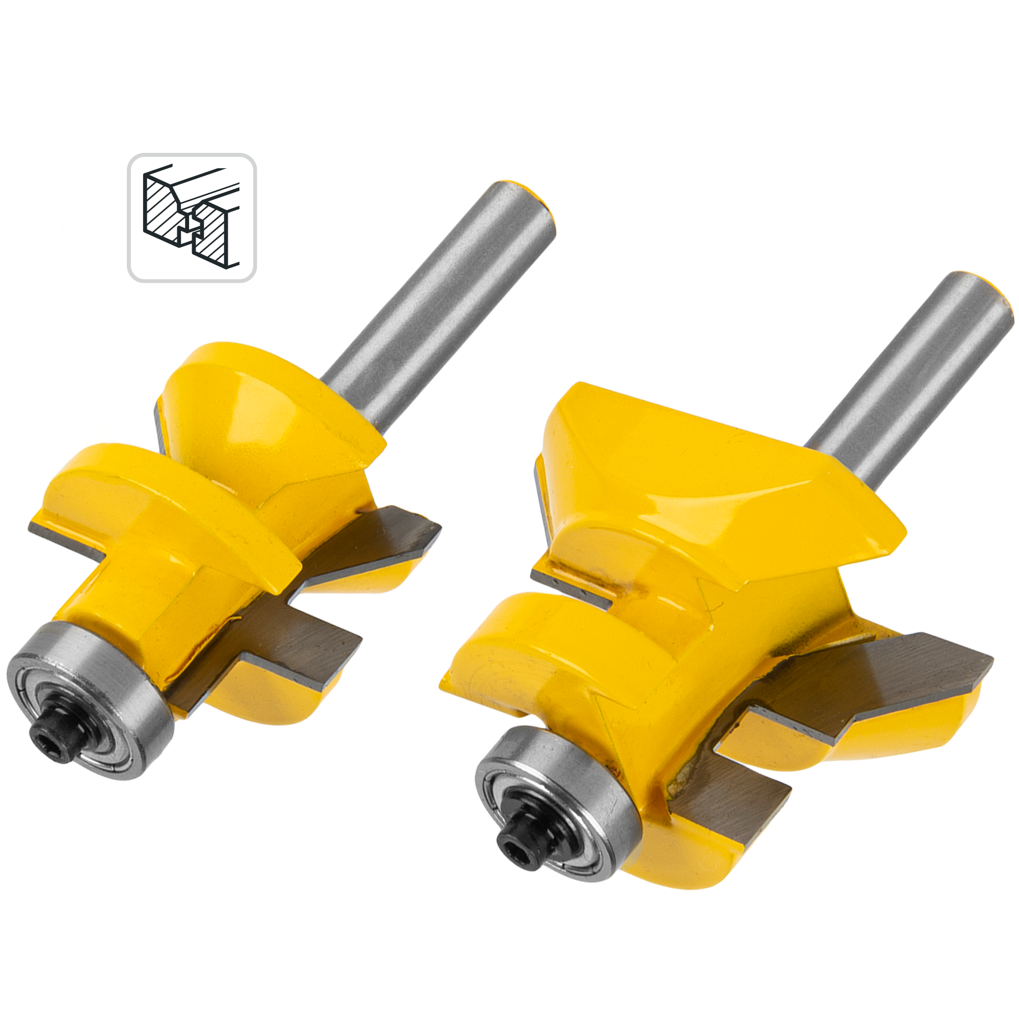 Набор фрез по дереву для вагонки 553381 хвостовик 8 мм, 2 шт. ️ купить по цене 1 543 ₽ в Санкт ...