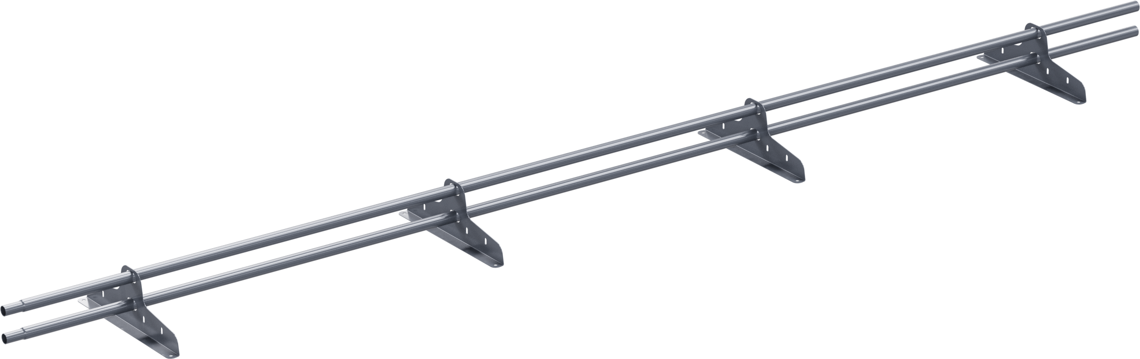 Снегозадержатель трубчатый ЭКО для любого вида кровли 3 м RAL 7024(RR23 ...