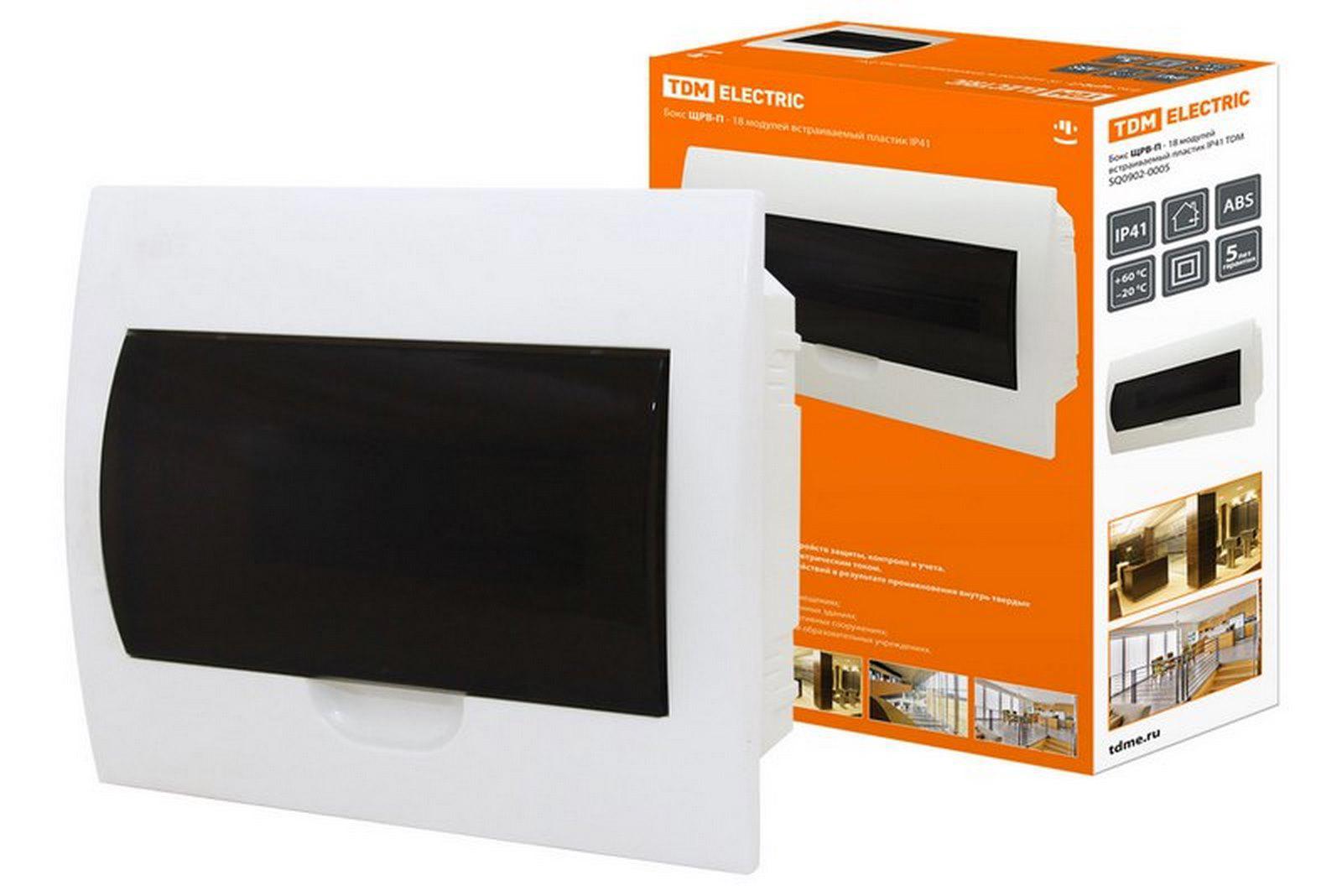 Щит распределительный встраиваемый Tdm Electric ЩРН-П 1x18 модулей IP41 пластик SQ0902-0005 ️ ...